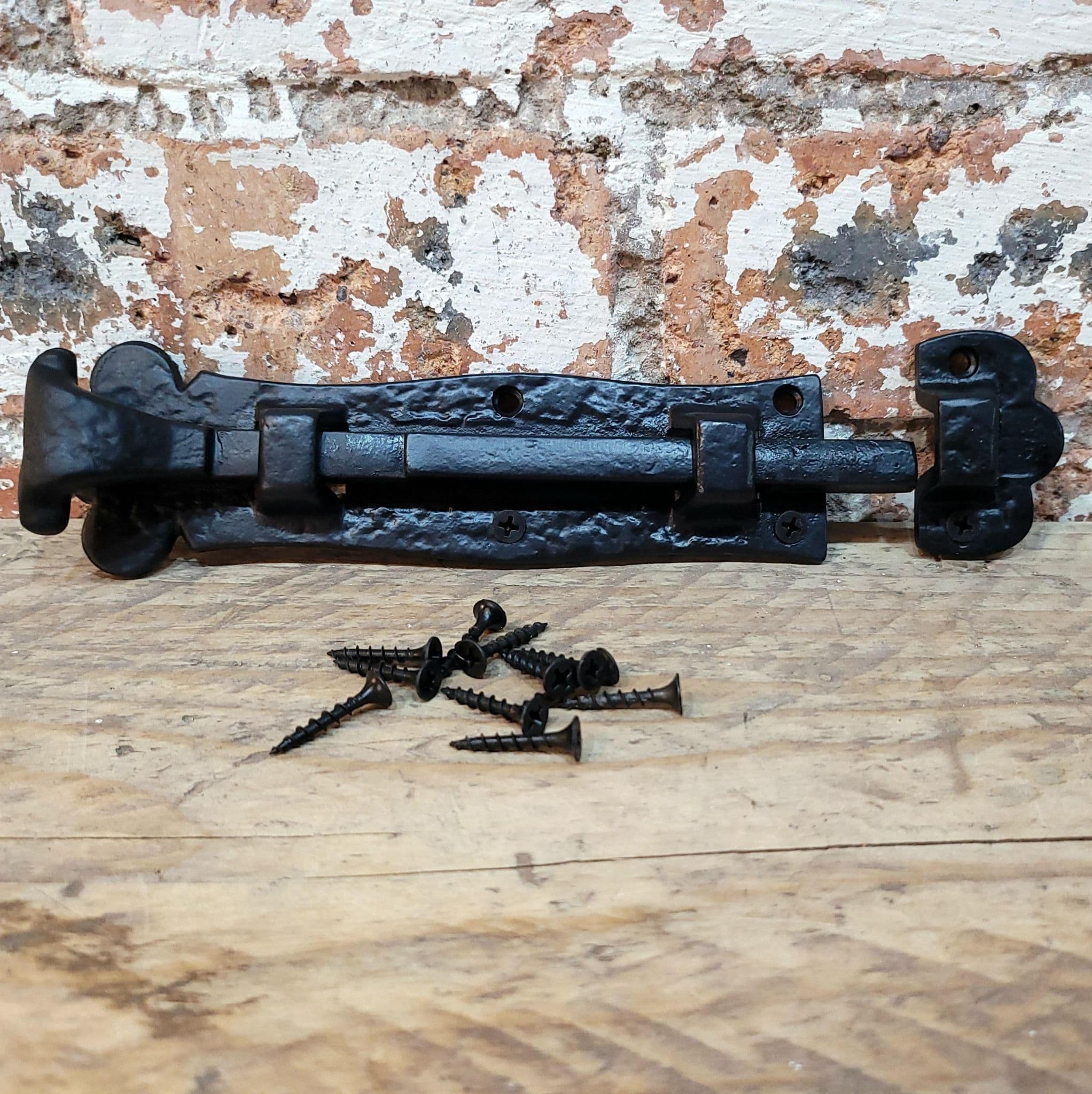 Black Sliding Bolt 8"