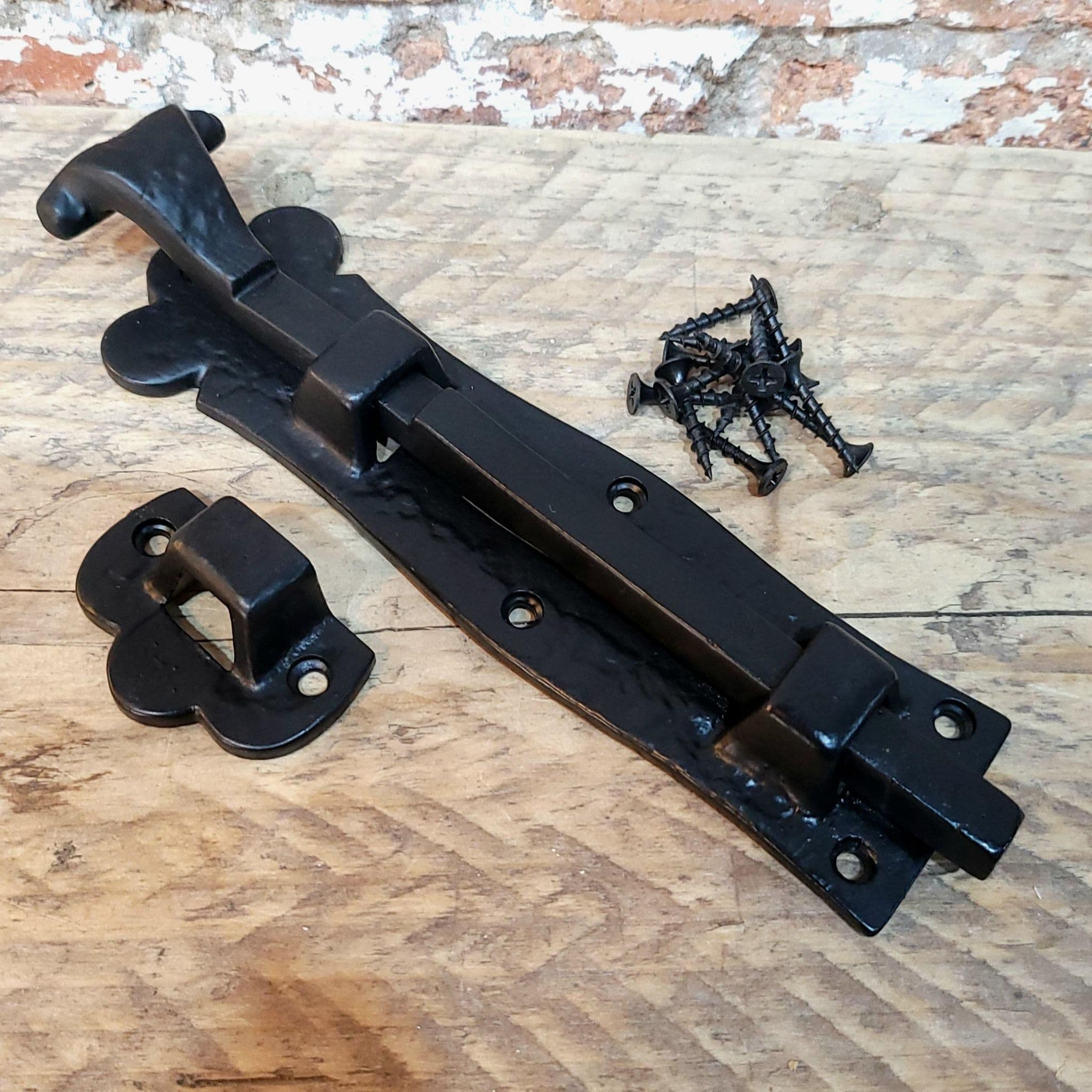 Black Sliding Bolt 8"