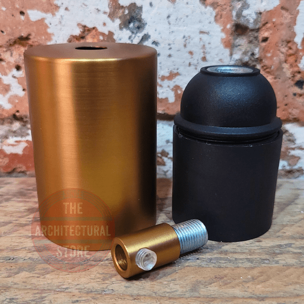 Cylindrical Bronze E27 Bulb Holder