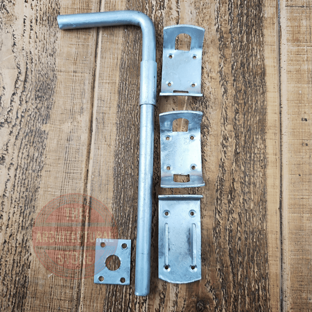 Garage Door Drop Bolt 12" 18" 24" Black Or Galvanised