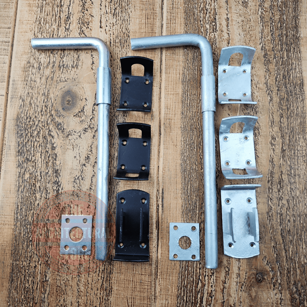 Garage Door Drop Bolt 12" 18" 24" Black Or Galvanised
