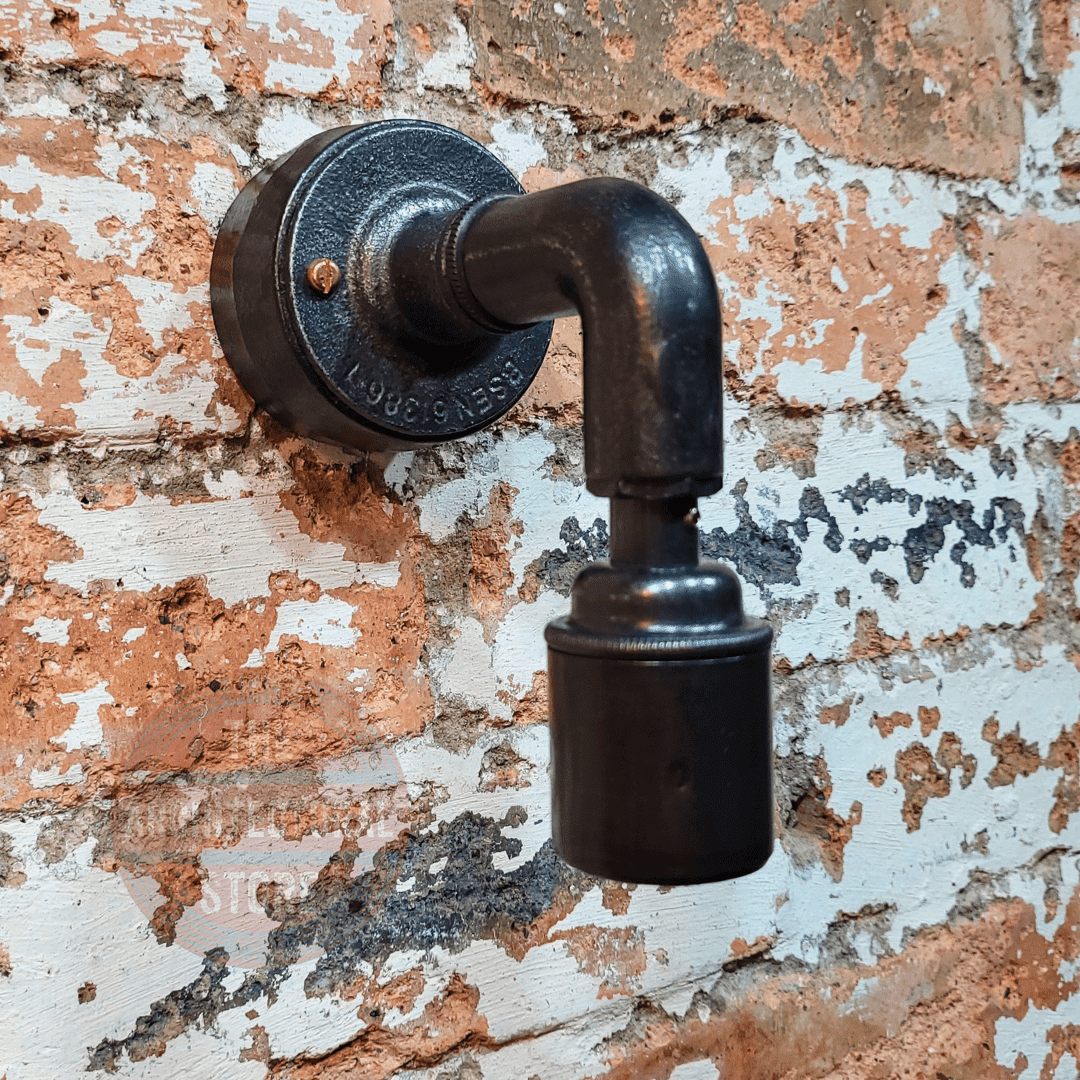 Industrial Antique Iron Angled Wall Light