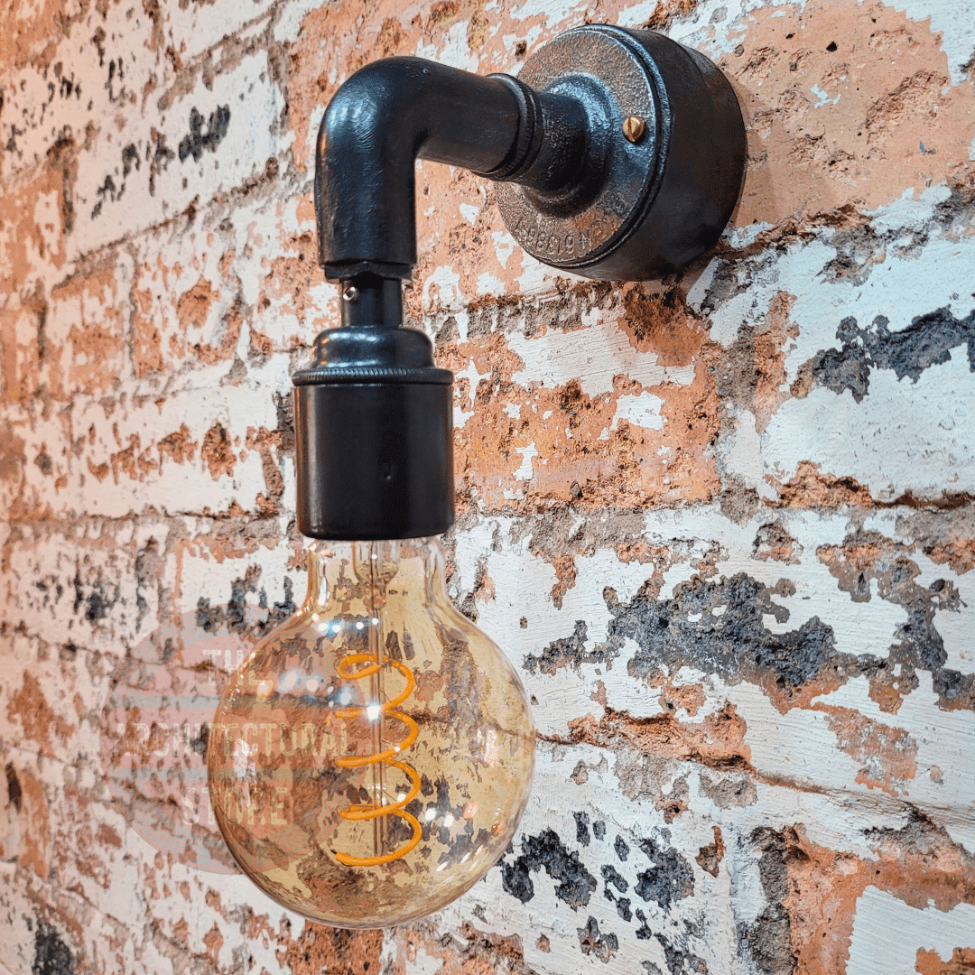 Industrial Antique Iron Angled Wall Light