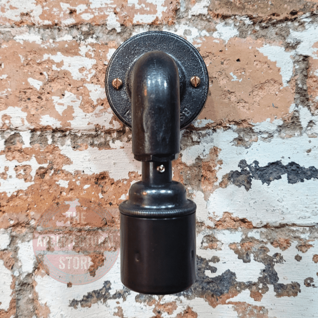 Industrial Antique Iron Angled Wall Light