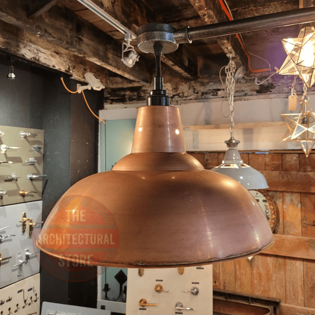 Industrial Style 3 Drop Light with Copper Shades