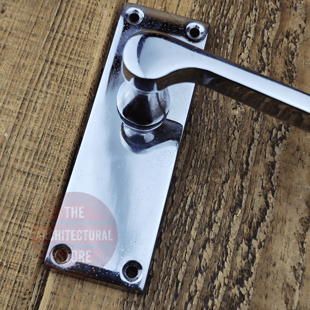 Interior Scroll Lever Door Handle On Short Backplate