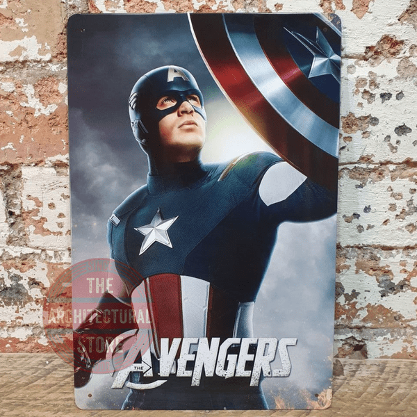 Marvelous Captain America Metal Sign