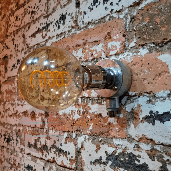 Nickel Industrial E27 Wall Light