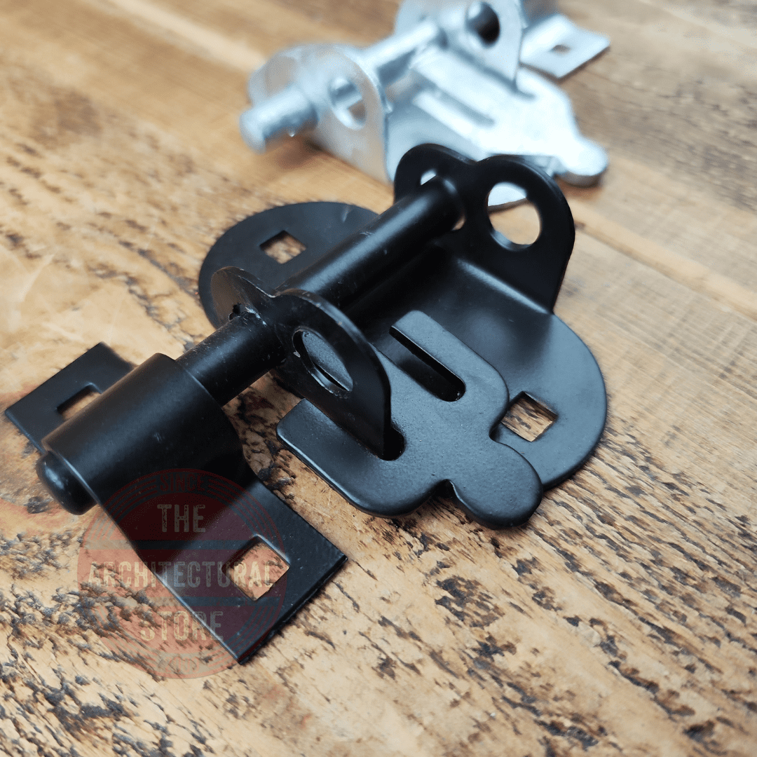 Oval Locking Pad Bolt Sliding Bolt Black Galvanised Or Zinc