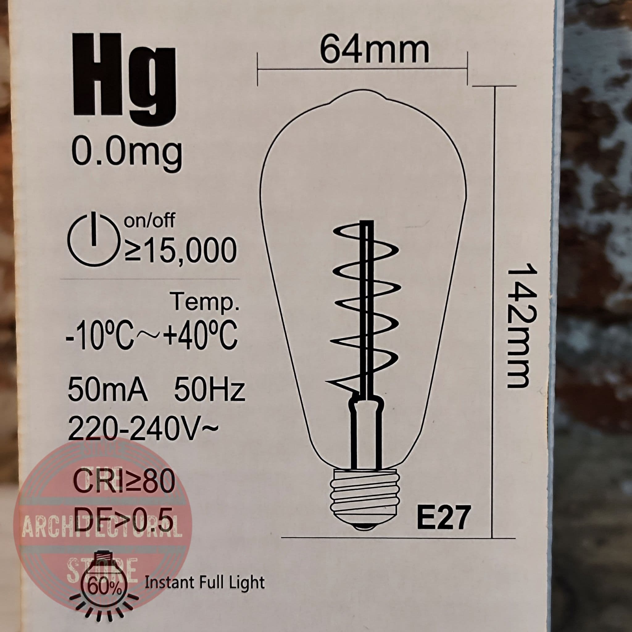 Pear Spiral Bulb 500 Lumen ST64