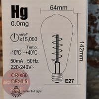 Pear Spiral Bulb 500 Lumen ST64