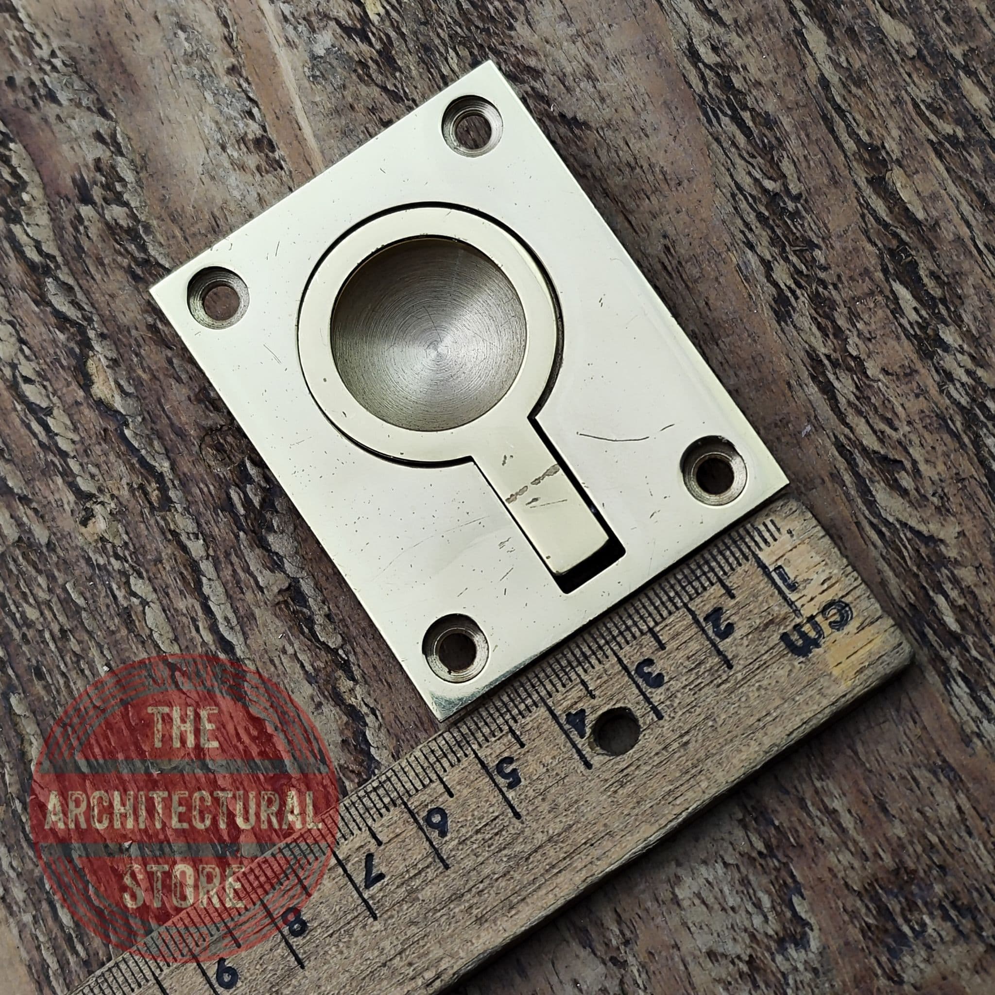 Polished Brass Flush Ring Pull