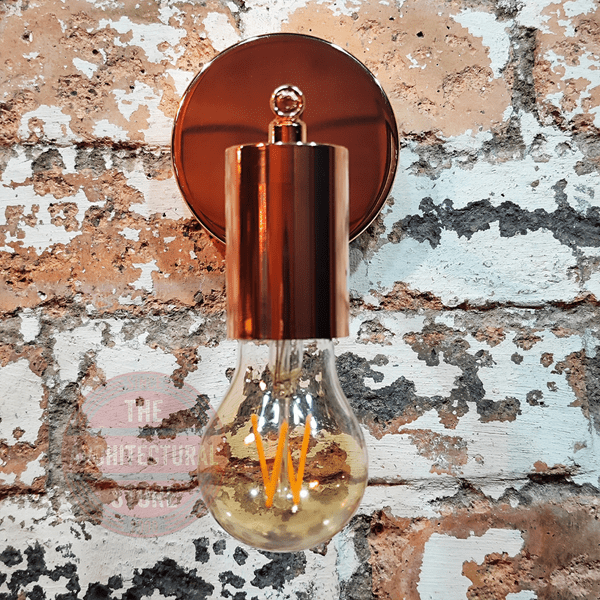 Polished Copper E27 Wall Light