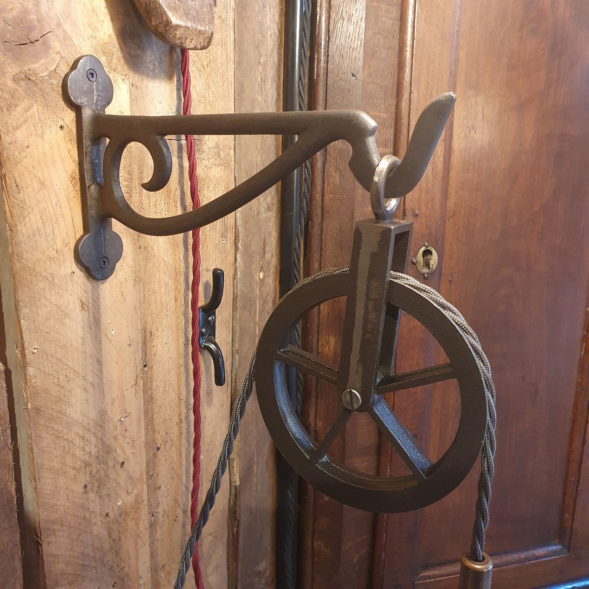 Pulley Wheel Wall Light