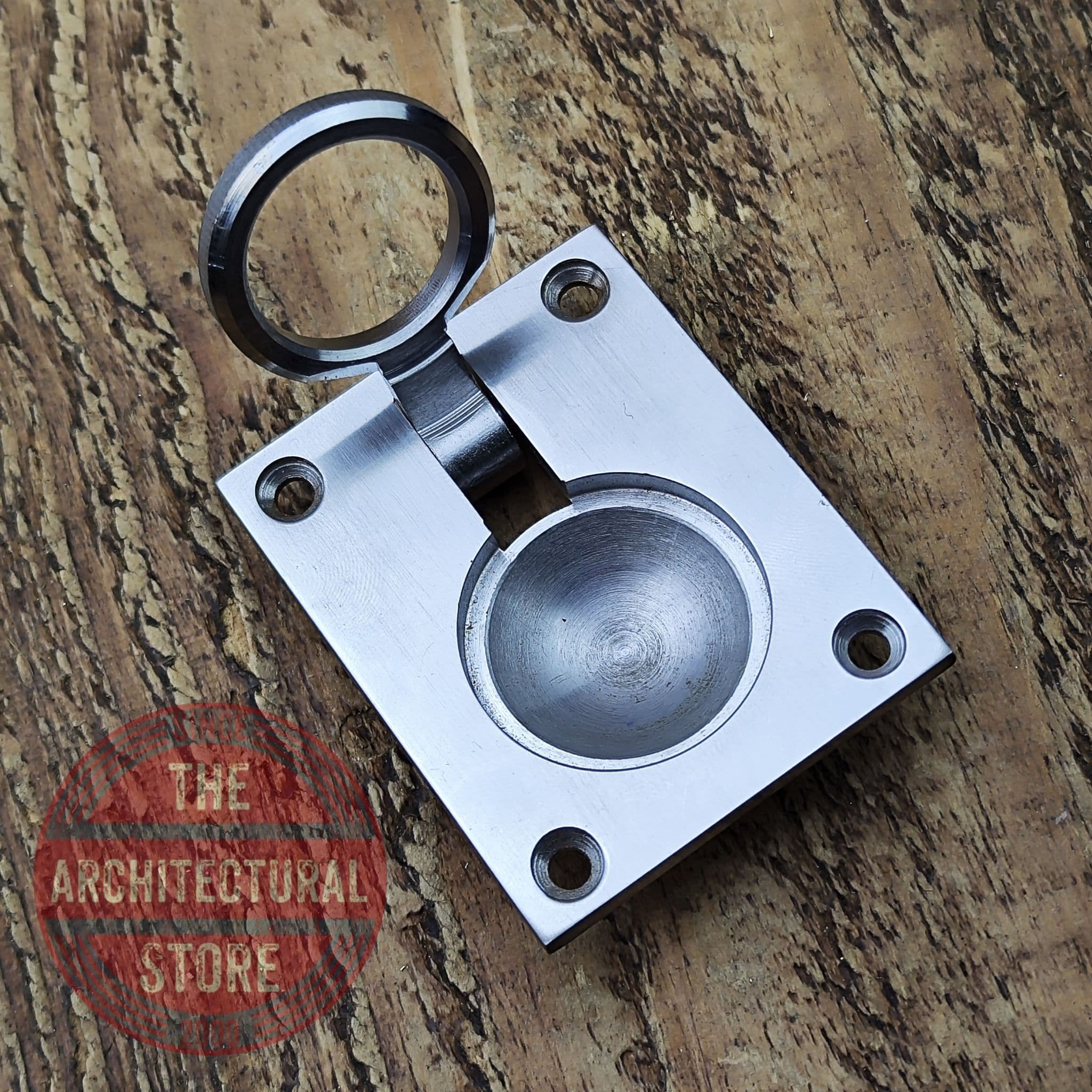 Satin Chrome Flush Ring Pull