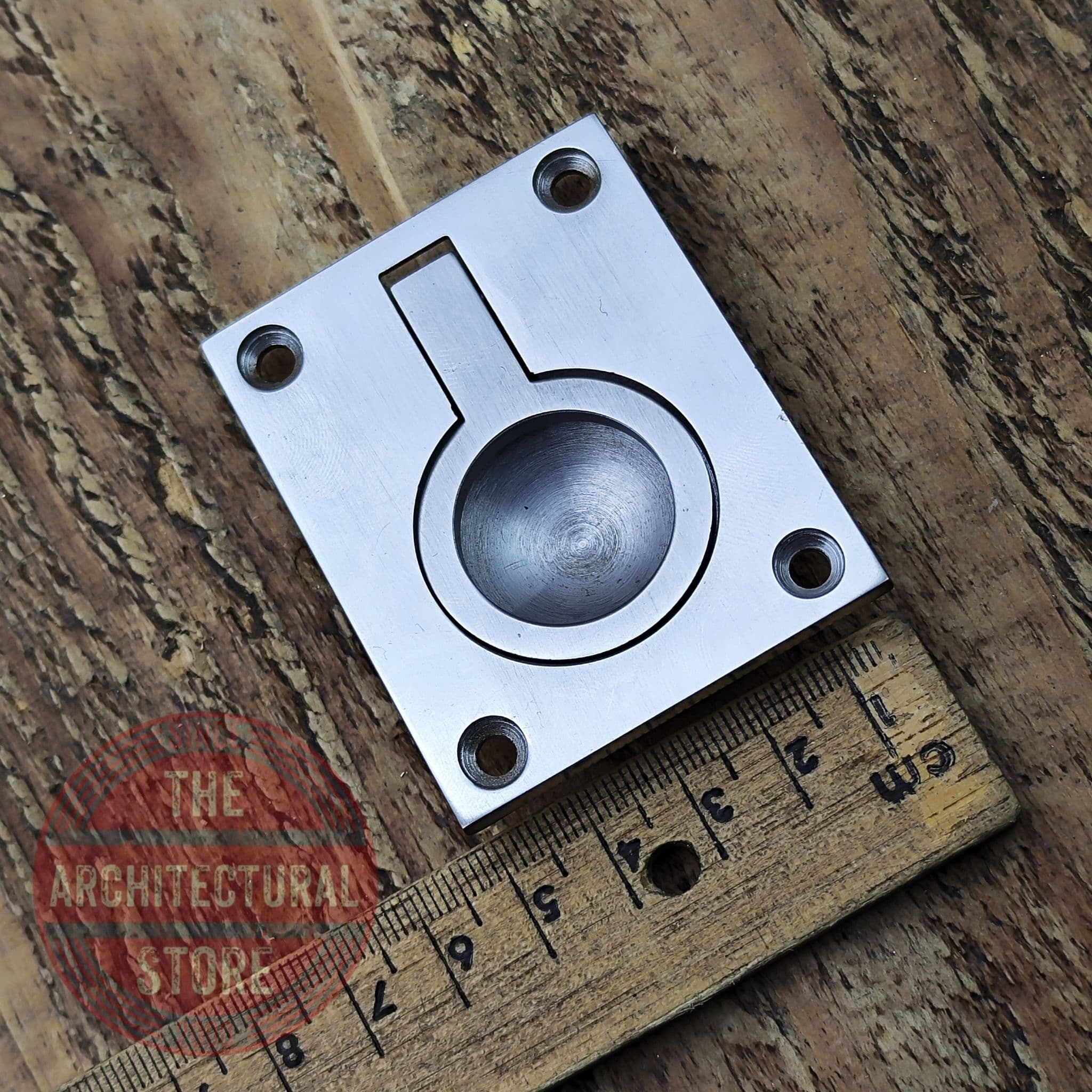 Satin Chrome Flush Ring Pull