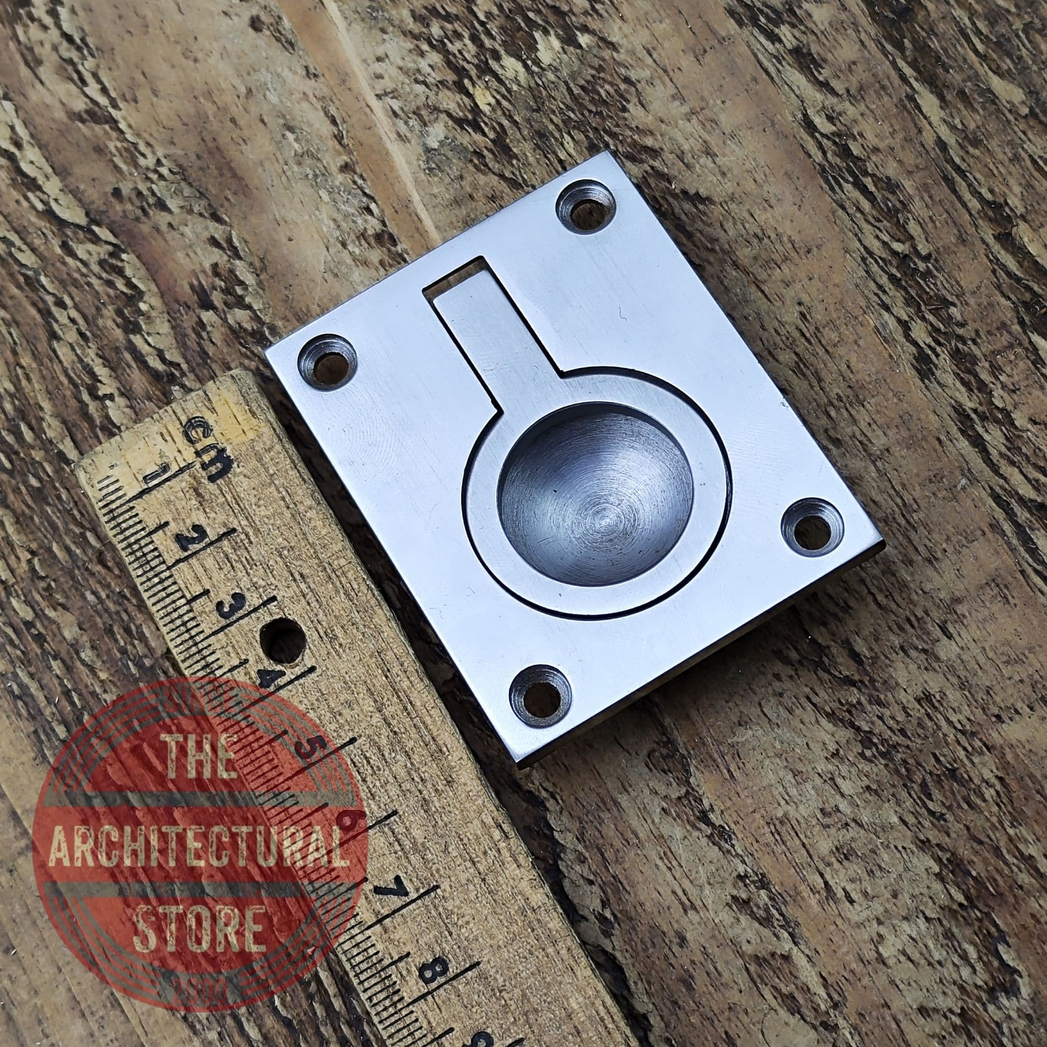 Satin Chrome Flush Ring Pull