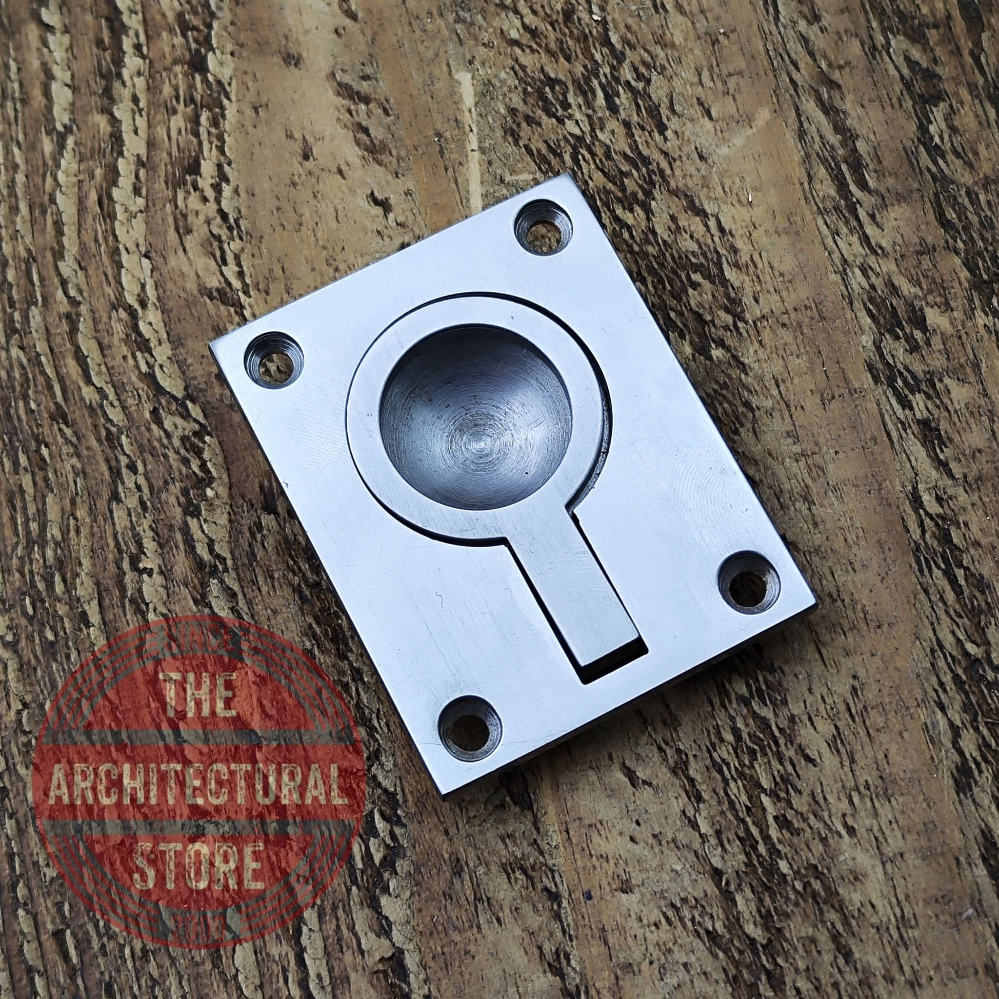 Satin Chrome Flush Ring Pull