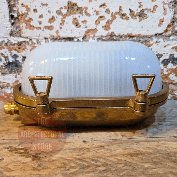Solid Brass Outdoor Bulkhead Light No Cage