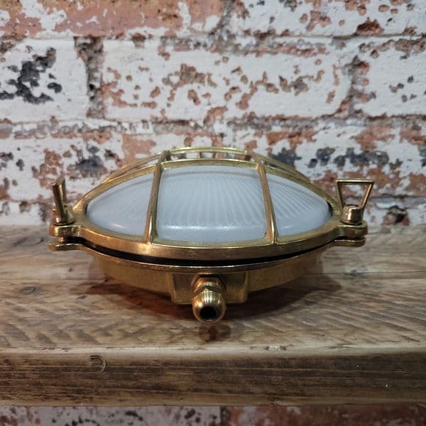 Solid Brass Outdoor Round Bulkhead Light