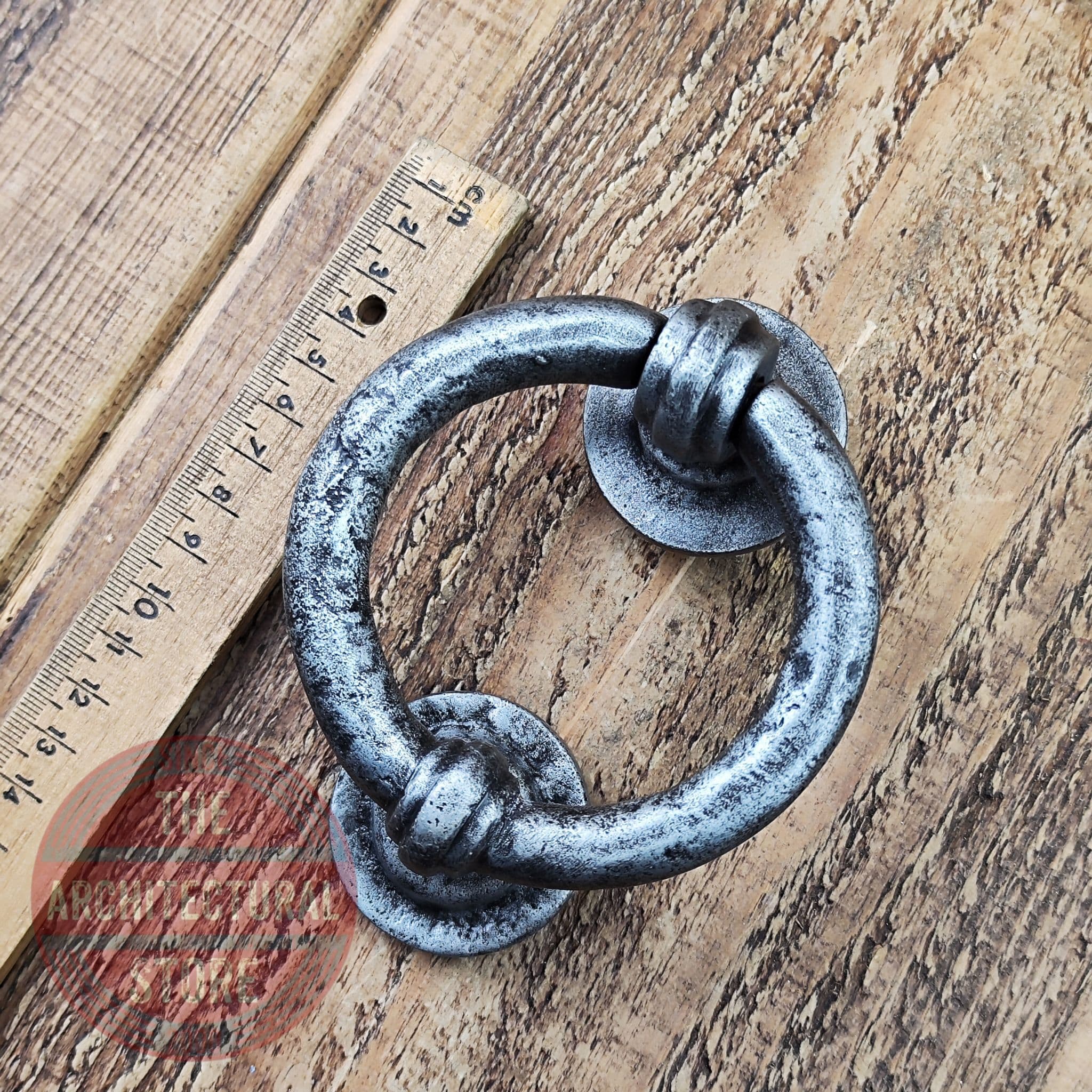 Solid Ring Door Knocker With Plate
