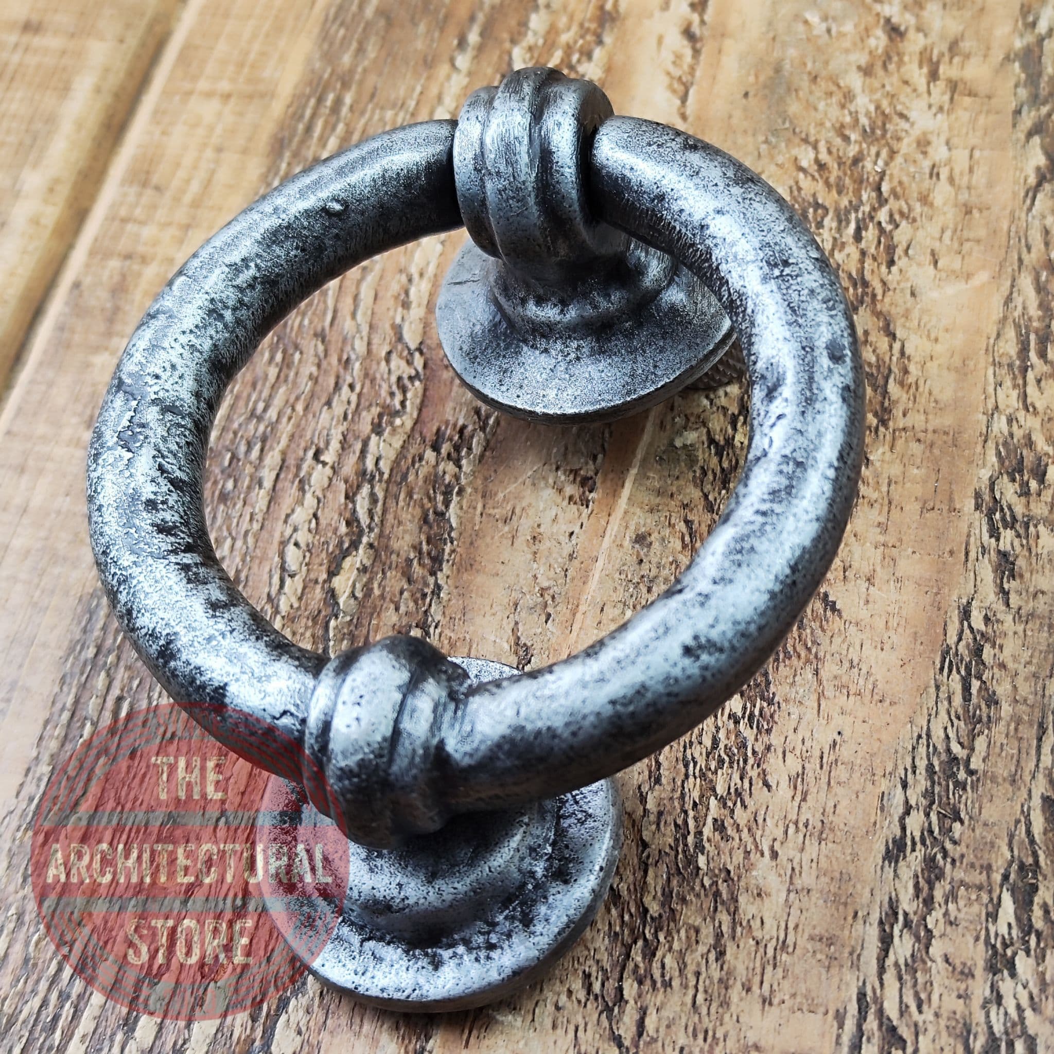 Solid Ring Door Knocker With Plate