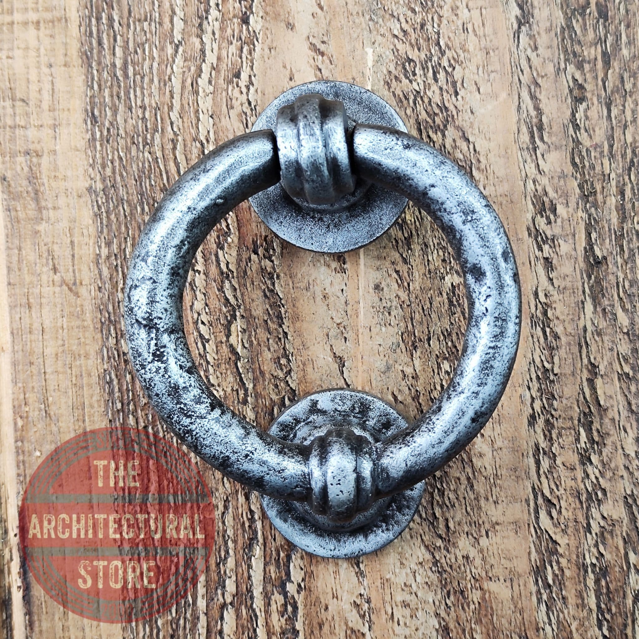 Solid Ring Door Knocker With Plate