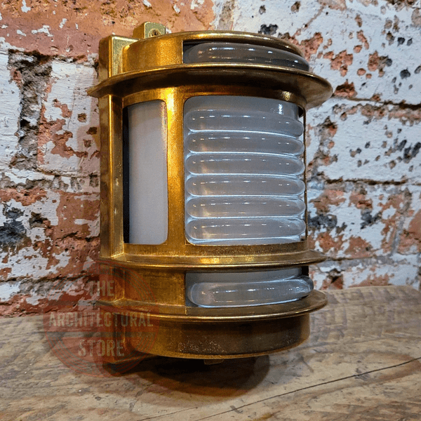 Square Solid Brass Outdoor Bulkhead Light