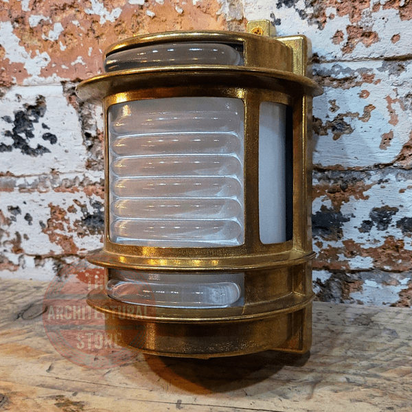 Square Solid Brass Outdoor Bulkhead Light