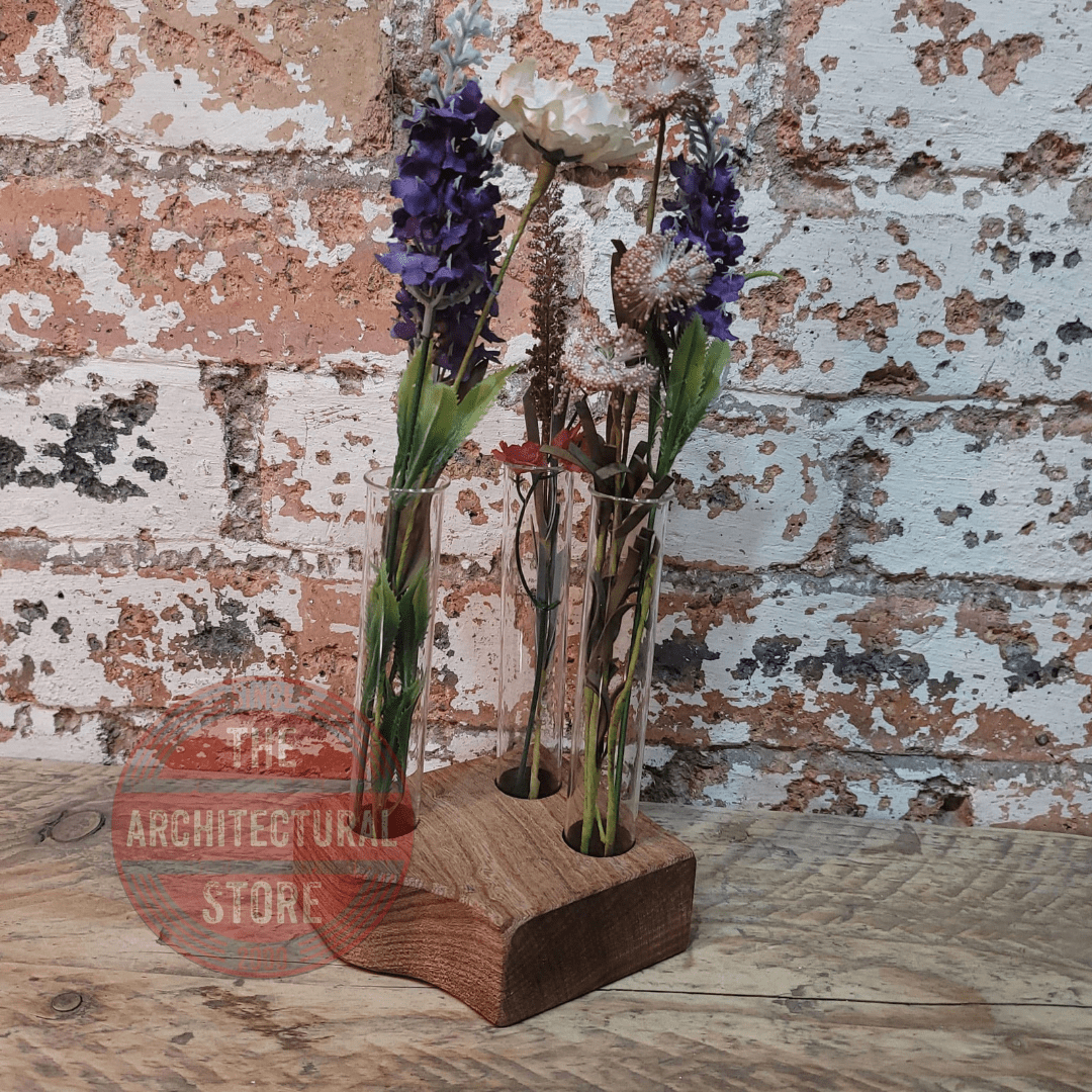 Triple Test Tube Flower Holders