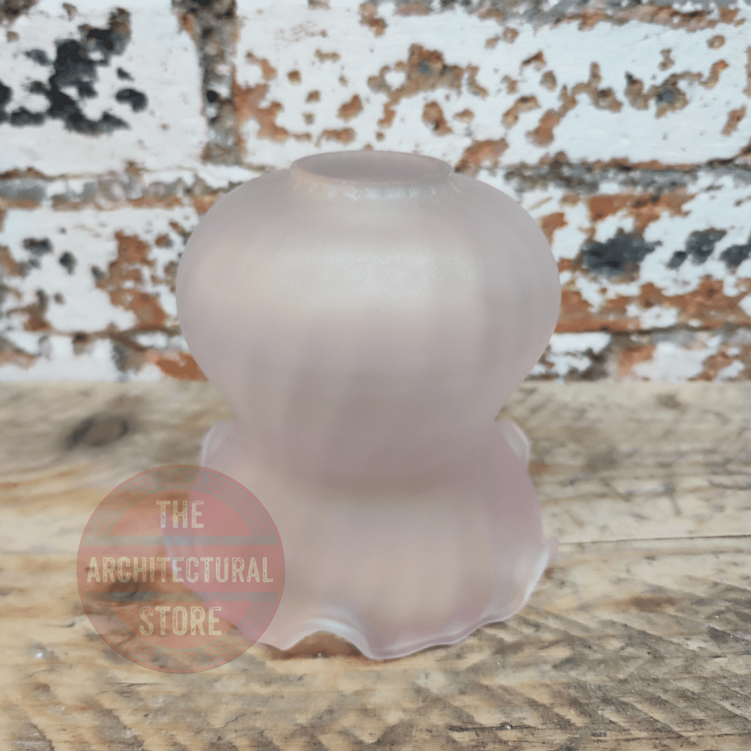 Vintage Floral Pink Glass Shade
