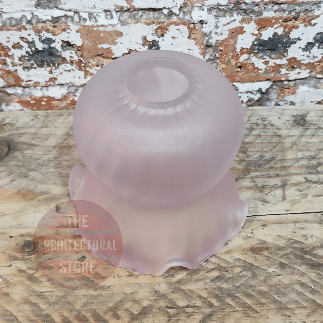Vintage Floral Pink Glass Shade
