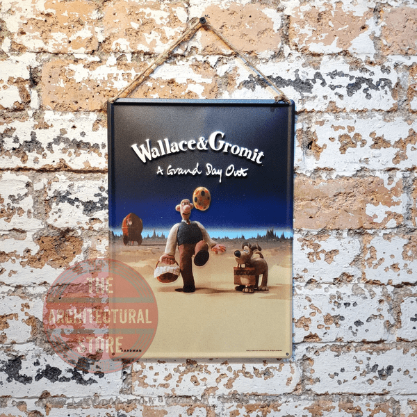 Wallace and Gromit A Grand Day Out Metal Wall Sign