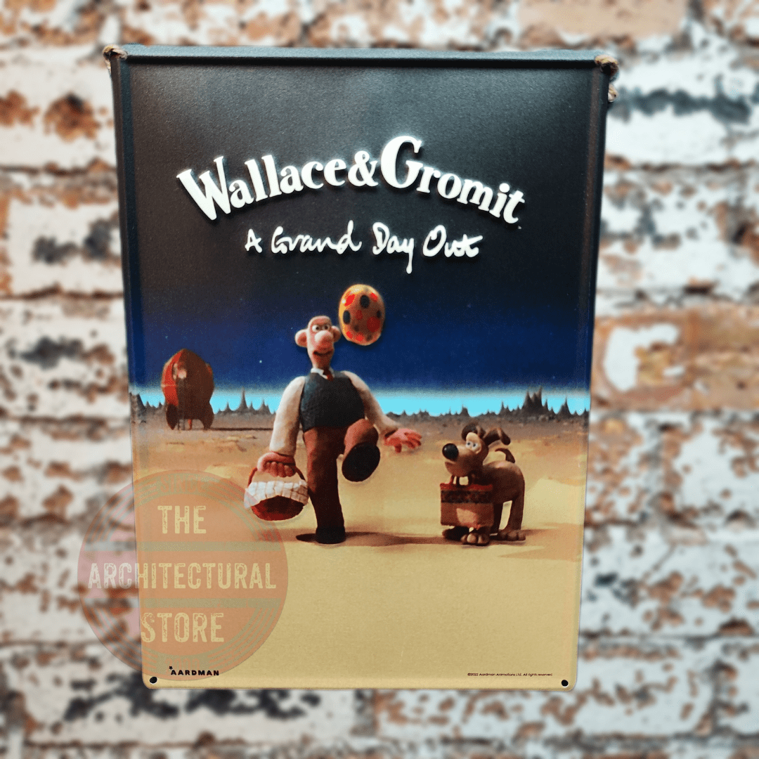 Wallace and Gromit A Grand Day Out Metal Wall Sign