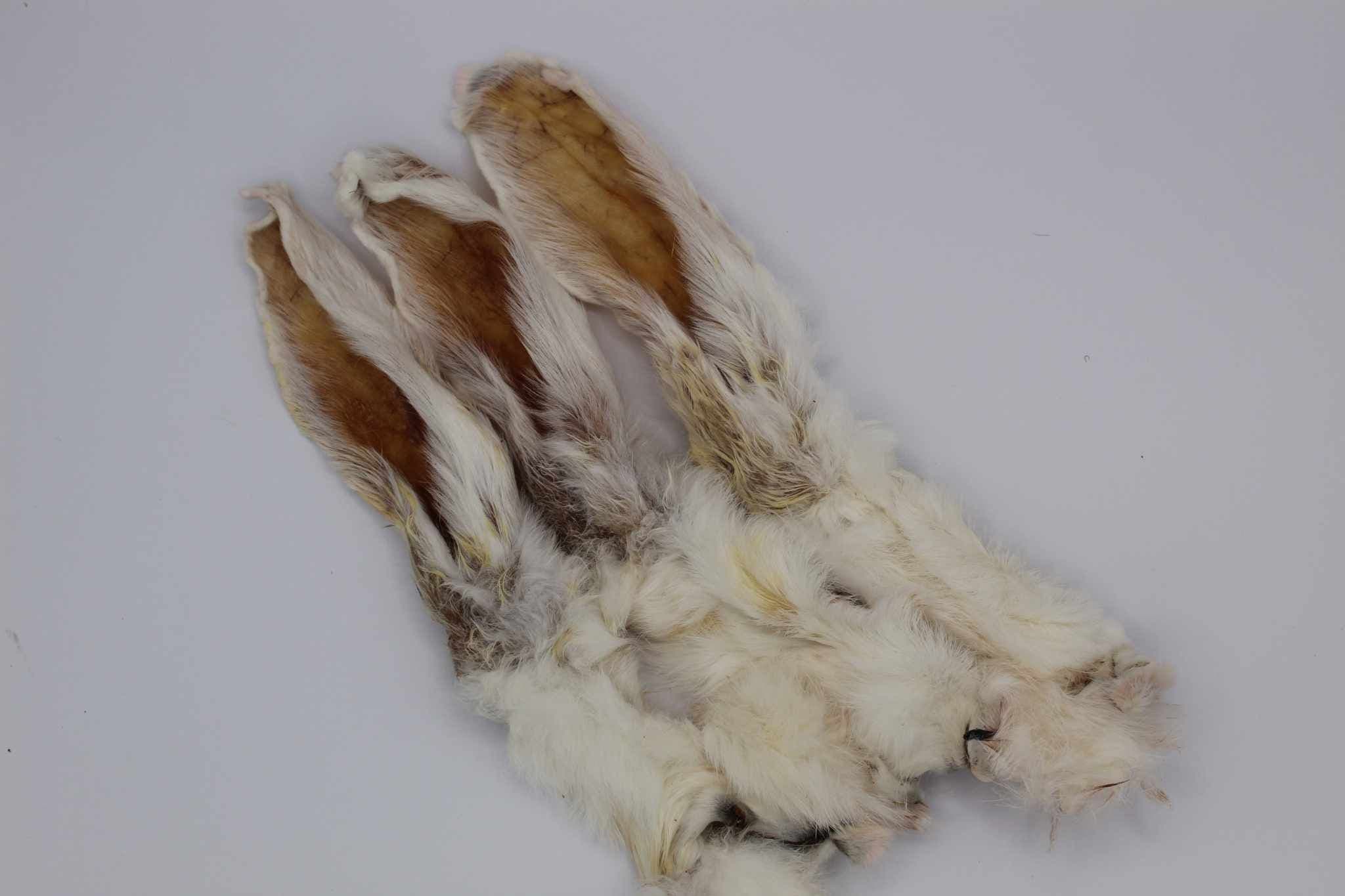 "Rabbit Ears with Fur for Dogs: Natural & Enriching Chews"