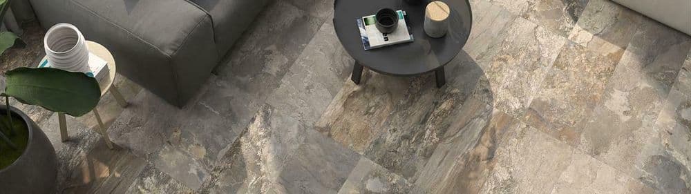 Granville Multicolour Slate Effect Porcelain Wall/Floor Tile 600 x 300 ...
