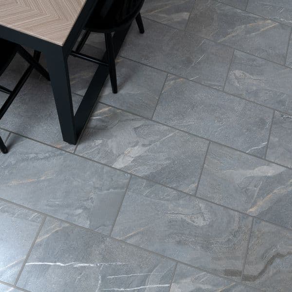 Stranby Matt Stone Effect Wall And Floor Rectified Tiles 60x30 Grey ...
