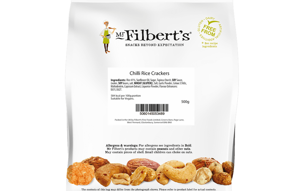 Mr Filberts Mini Chilli Rice Crackers 500g