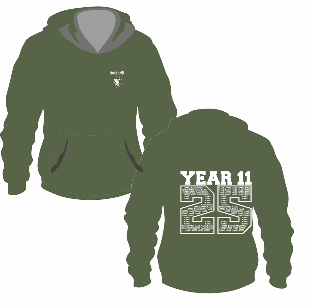 Hockerill Year 11 Hoodie 2025 - Olive Green