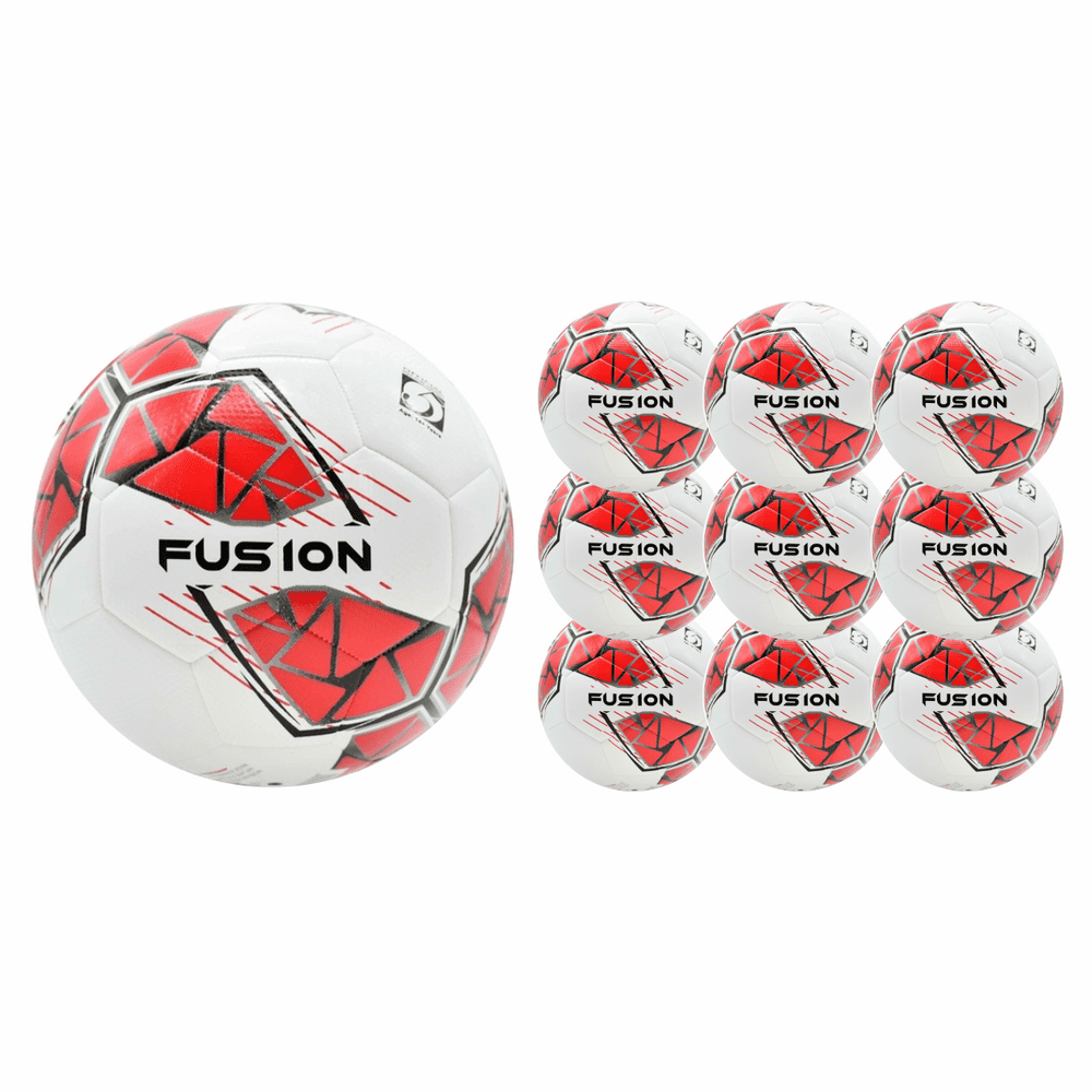 Precision Fusion FIFA Basic Training Ball - White/Red/Grey/Black - Pack ...