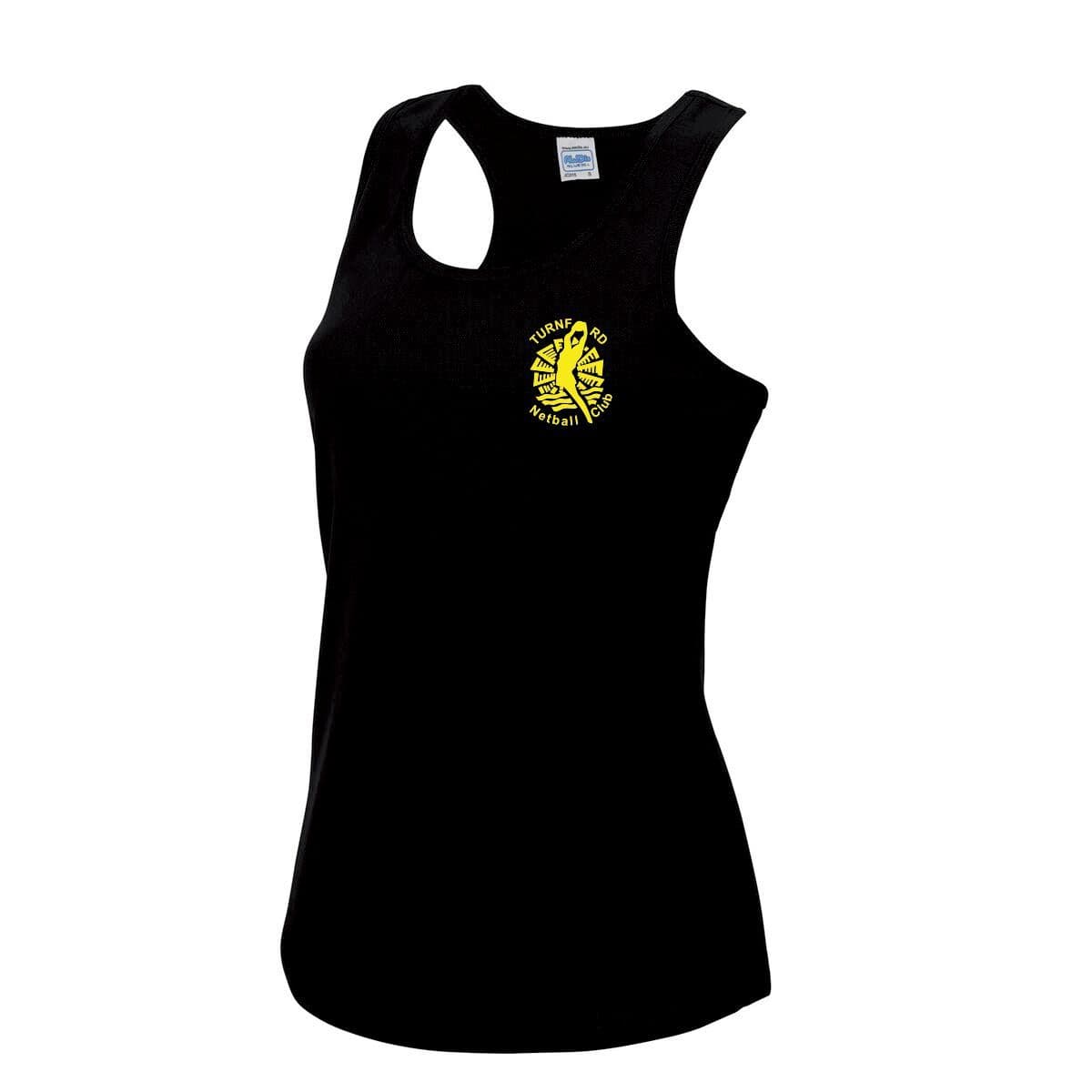 Turnford Netball Training Vest SENIOR Black