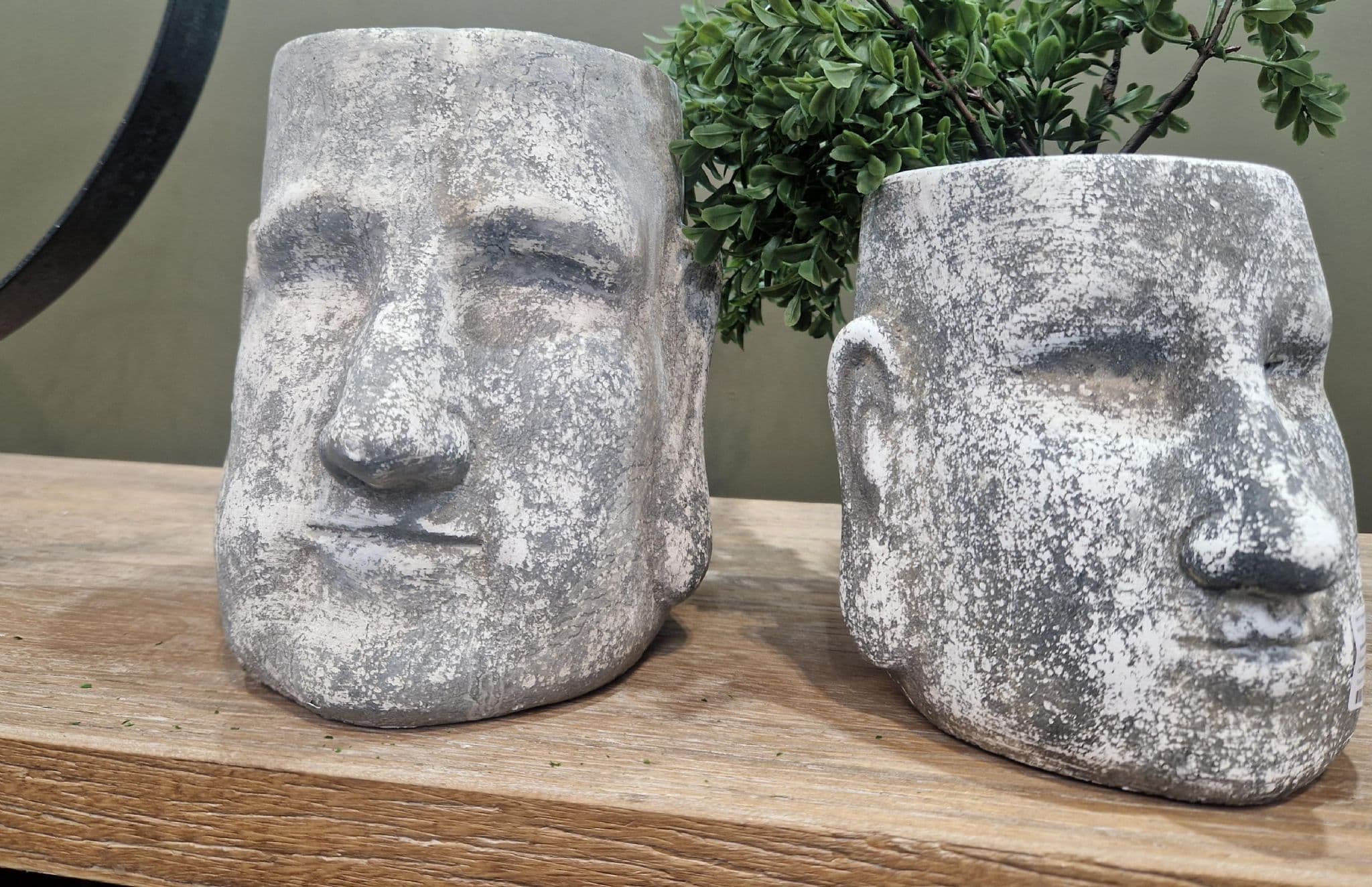 Bert Head Planter Large Antique White