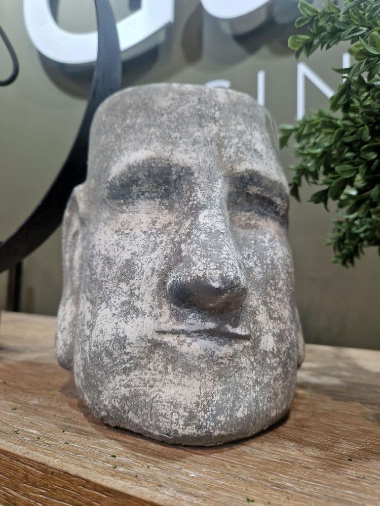 Bert Head Planter Large Antique White