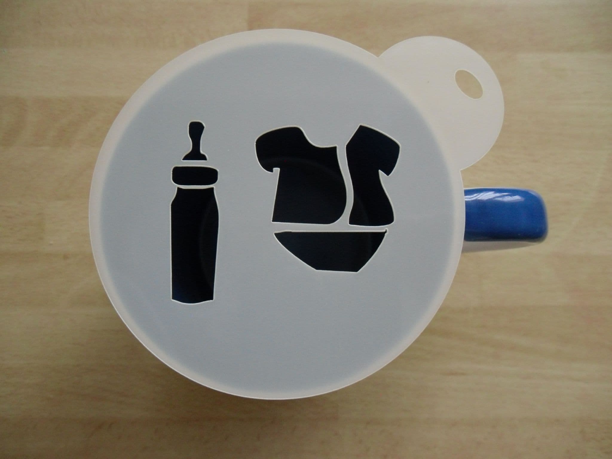 100mm baby shower stencil