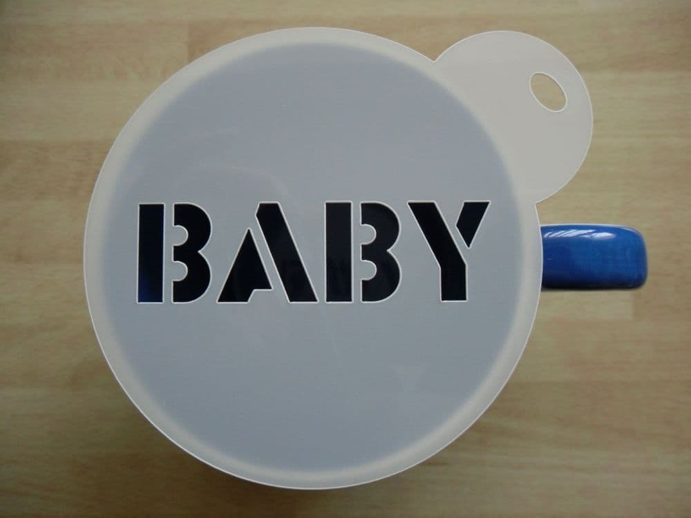 100mm baby word stencil