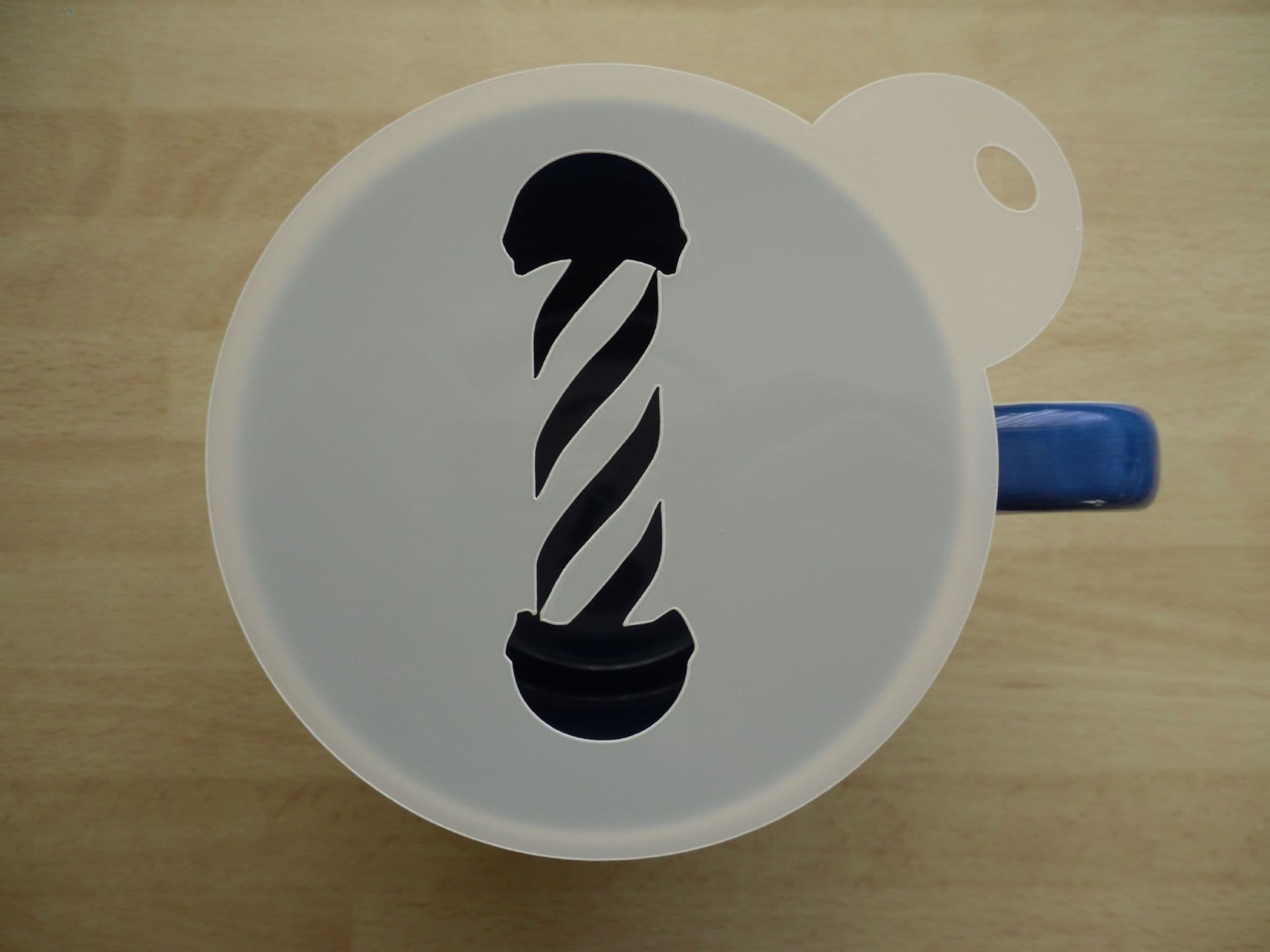 100mm barber sign stencil