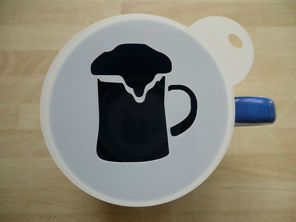 100mm beer glass stencil