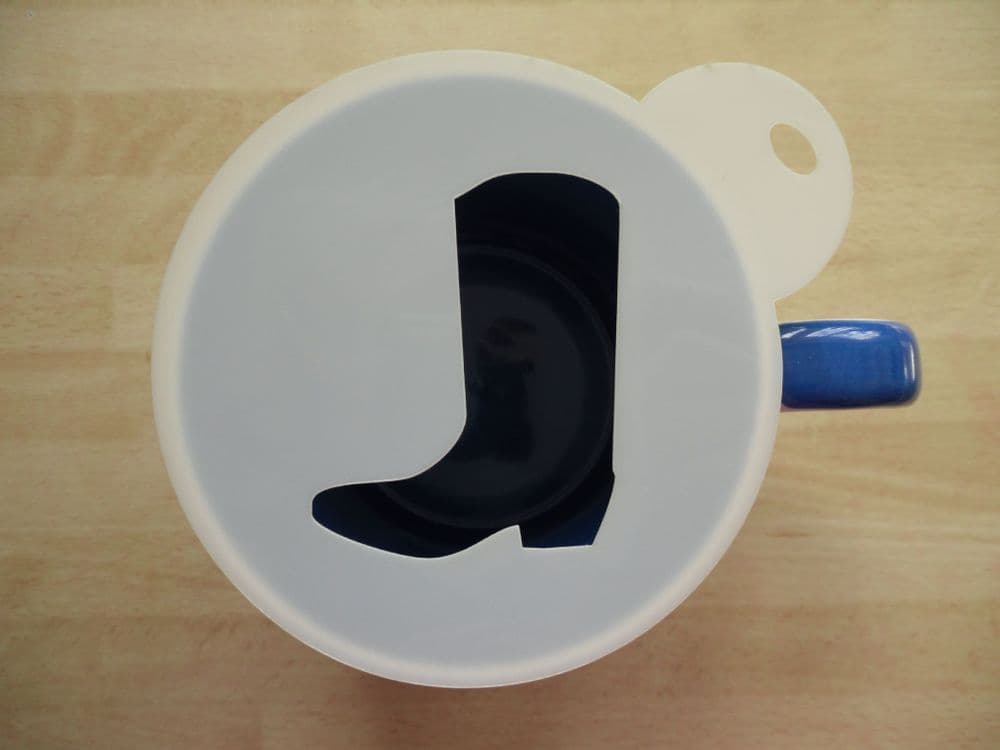 100mm cowboy boot stencil