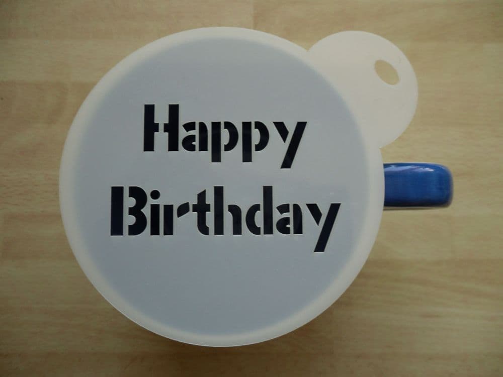 100mm happy birthday stencil