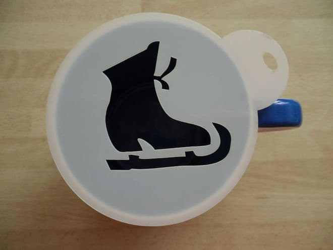 100mm ice skating boot stencil